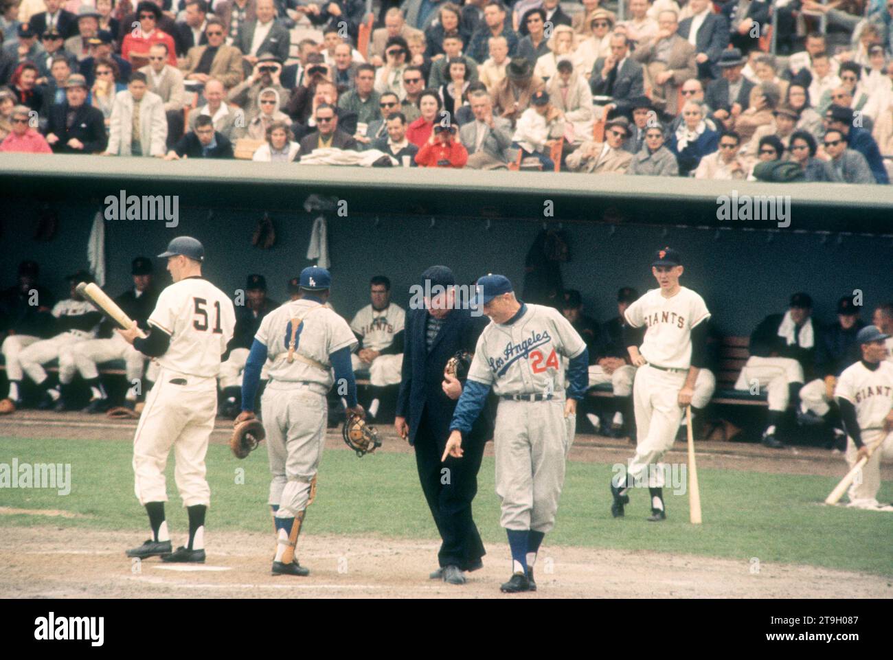SAN FRANCISCO, CA - MAY 21: Manager Walter Alston #24 of the Los ...