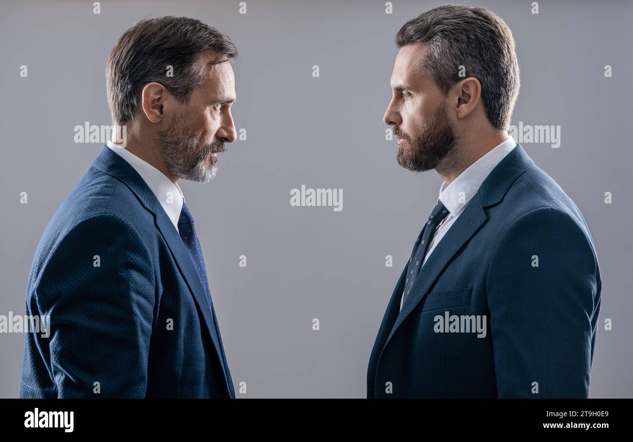 rival business company. businessmen having rivalry. rivalry in the ...