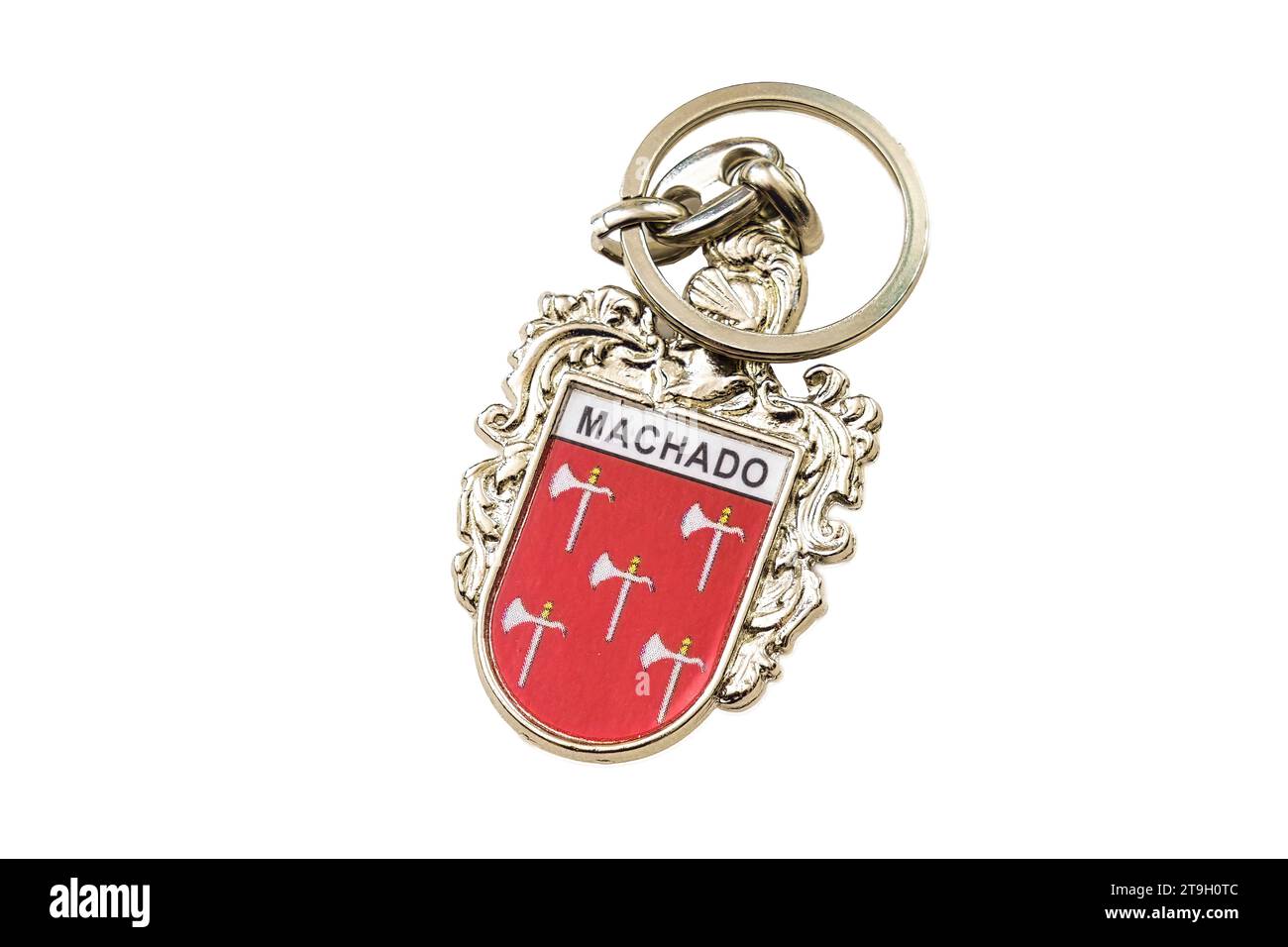 Key ring object over white background Stock Photo - Alamy