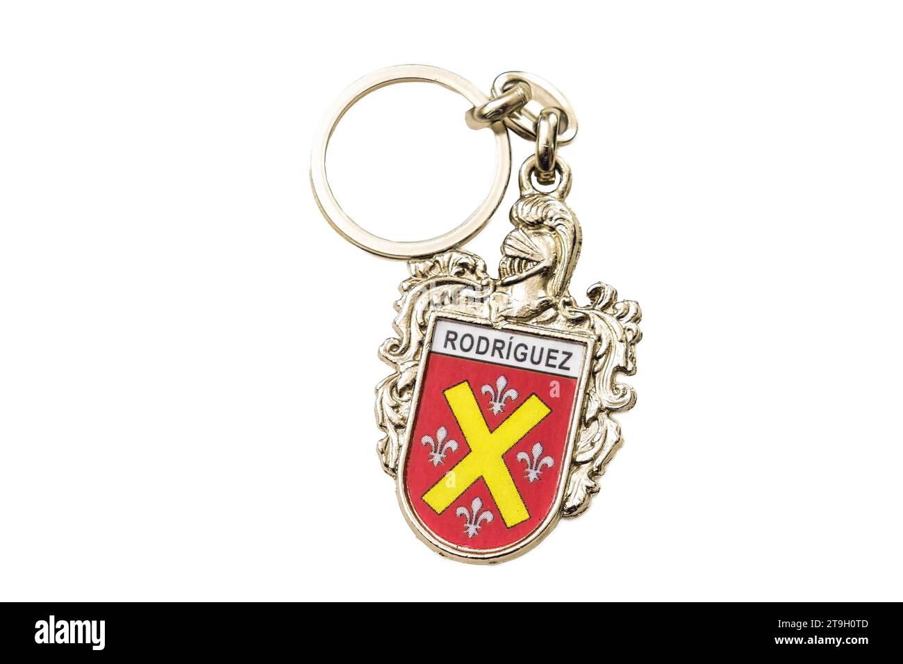 Key ring object over white background Stock Photo - Alamy