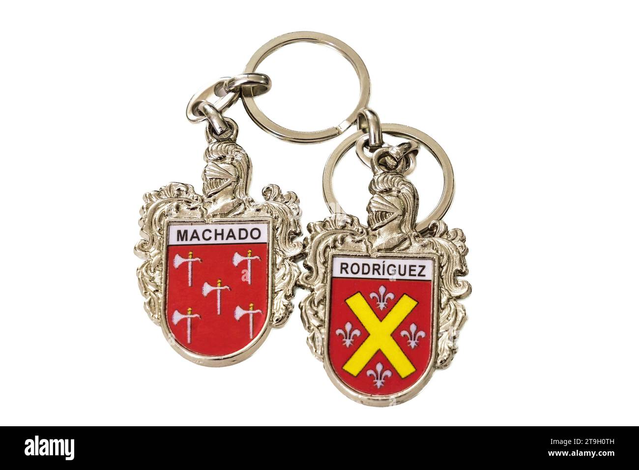 Key ring object over white background Stock Photo - Alamy