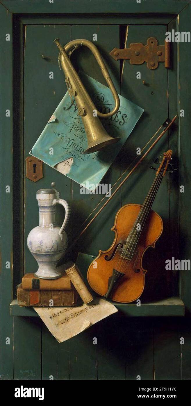 Old Models 1892 by William Michael Harnett Stock Photo - Alamy