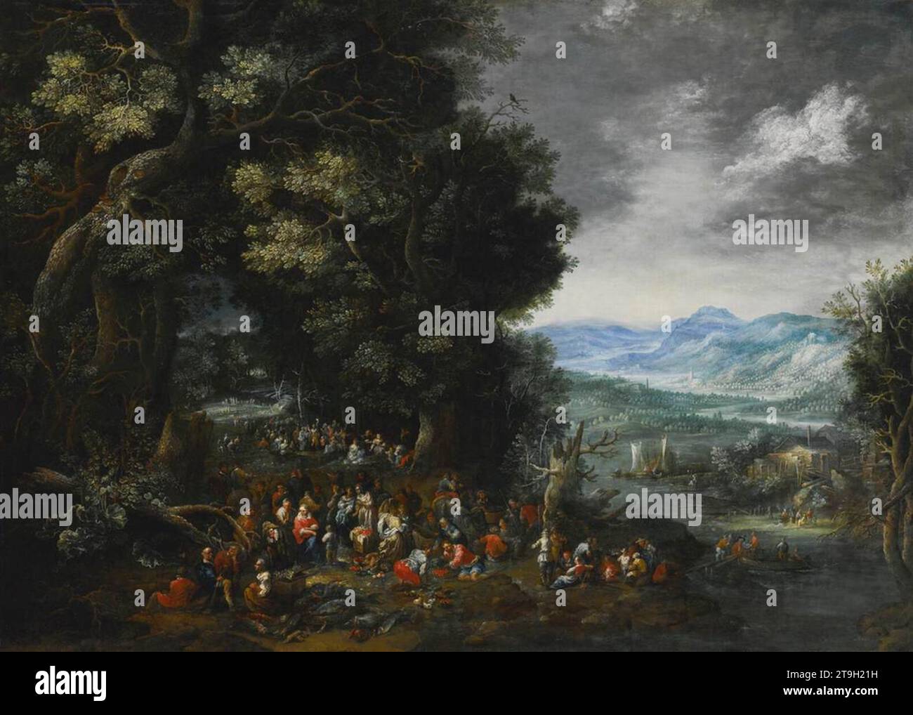 Landscape with St John the Baptist Preaching - by Johannes Jakob ...