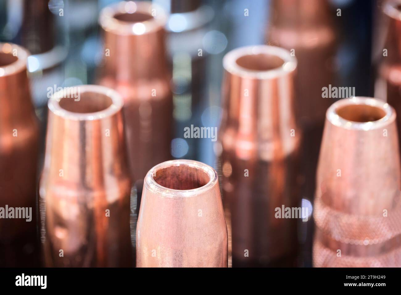 Metal Copper Nozzles for Automatic Welding Machines Stock Photo - Alamy