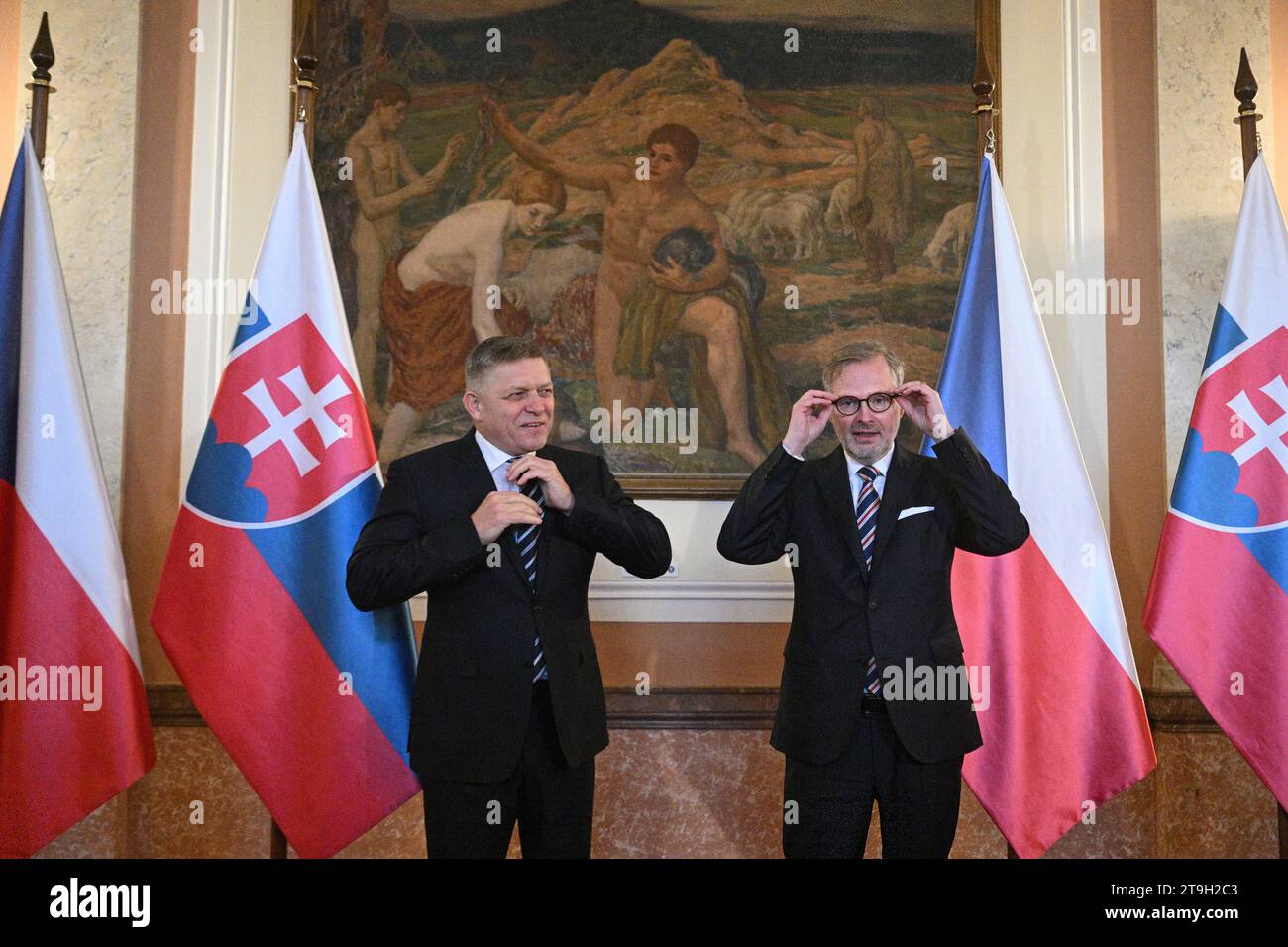 Prague, Czech Republic. 24th Nov, 2023. Czech Prime Minister Petr Fiala ...
