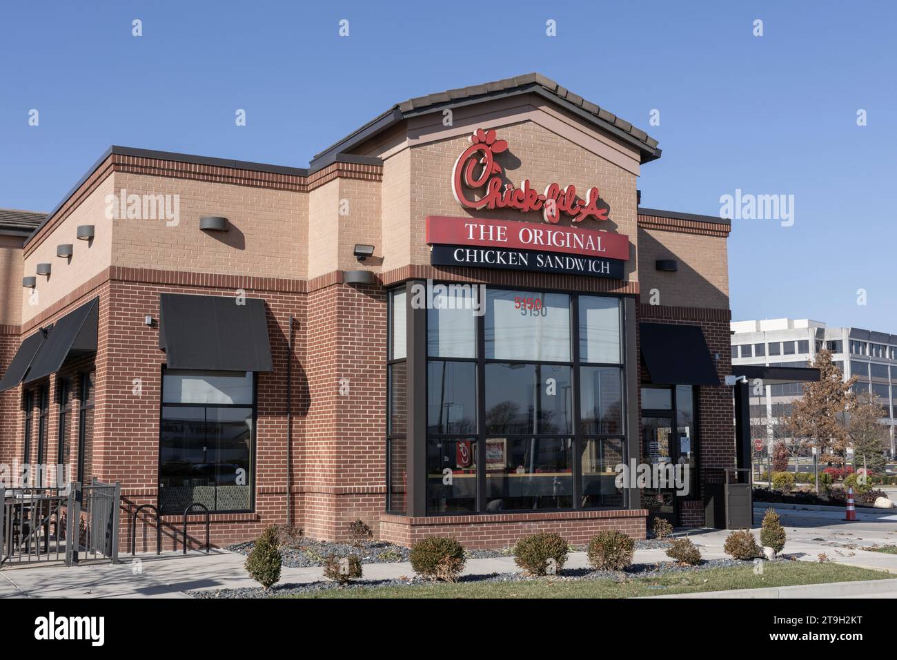 Mason - November 23, 2023: Chick-fil-A chicken restaurant. With its ...