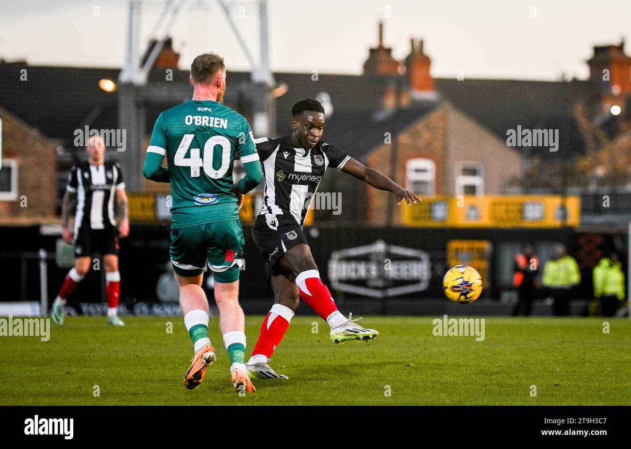 Cleethorpes, UK, 24th November, 2023. Kamil Conteh during the Sky Bet ...