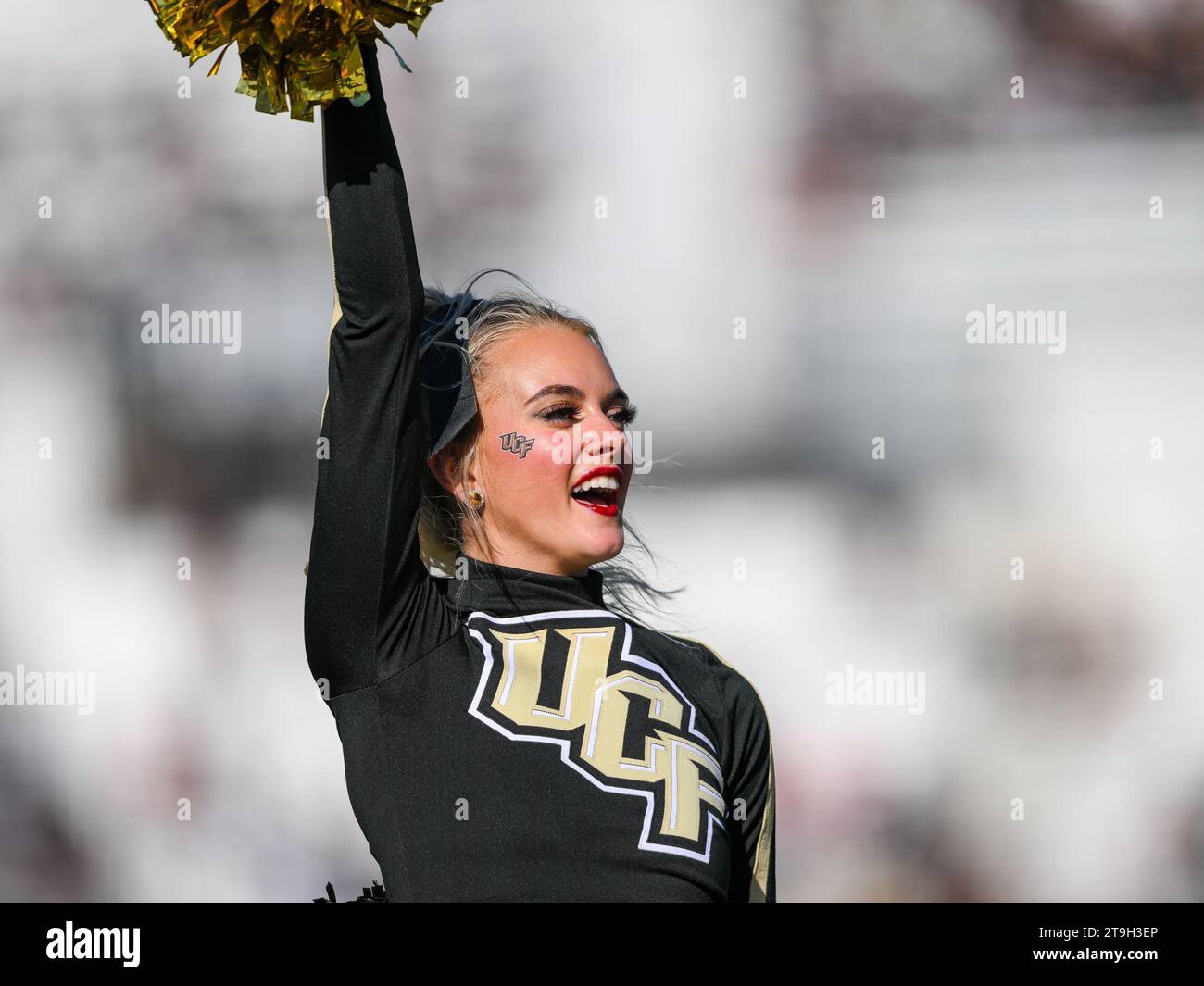 November 25, 2023: UCF Knights cheer member performs during second half ...