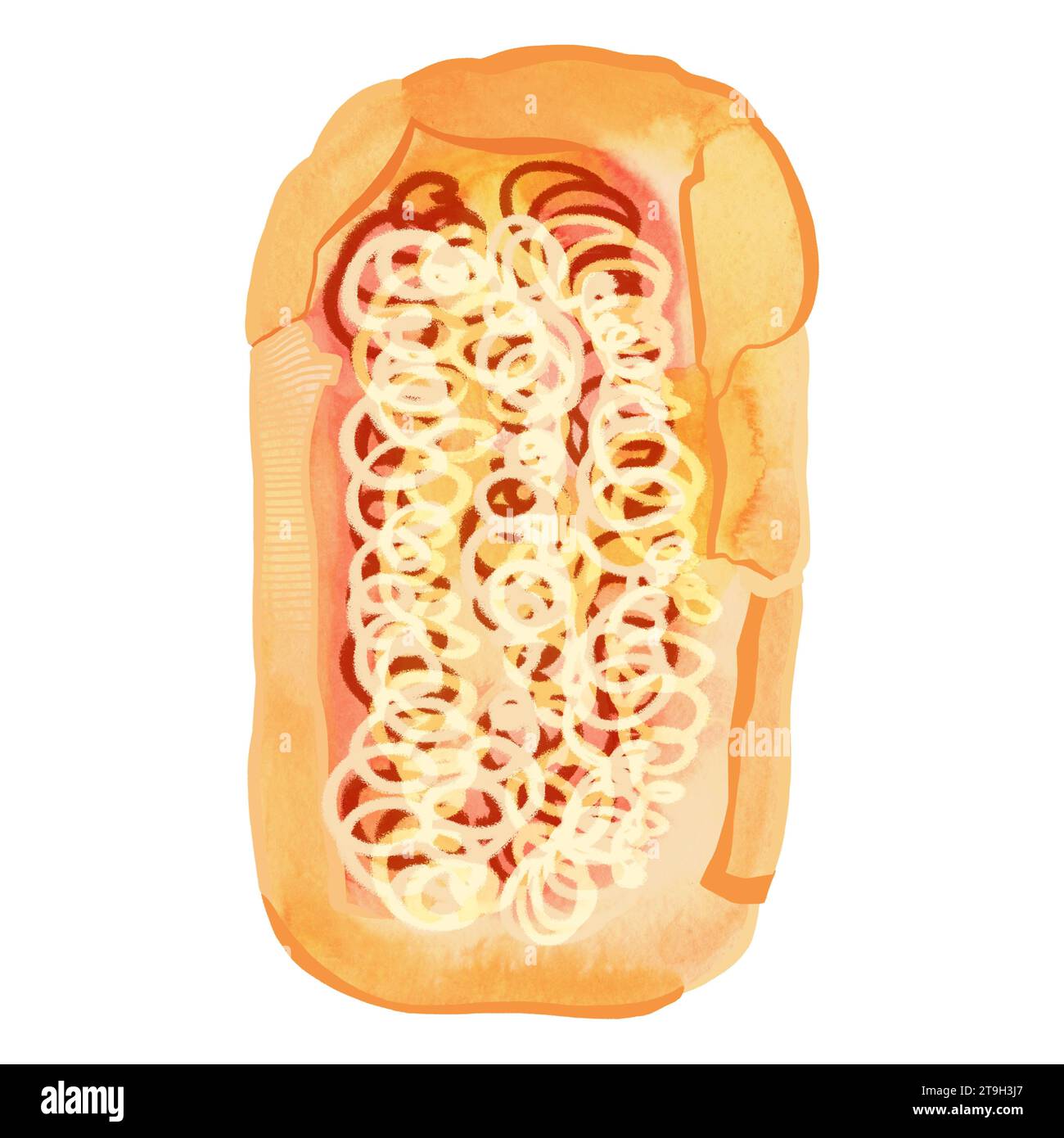 Roman pizza. Italian food. Pizza dough base without topping. Isolated ...