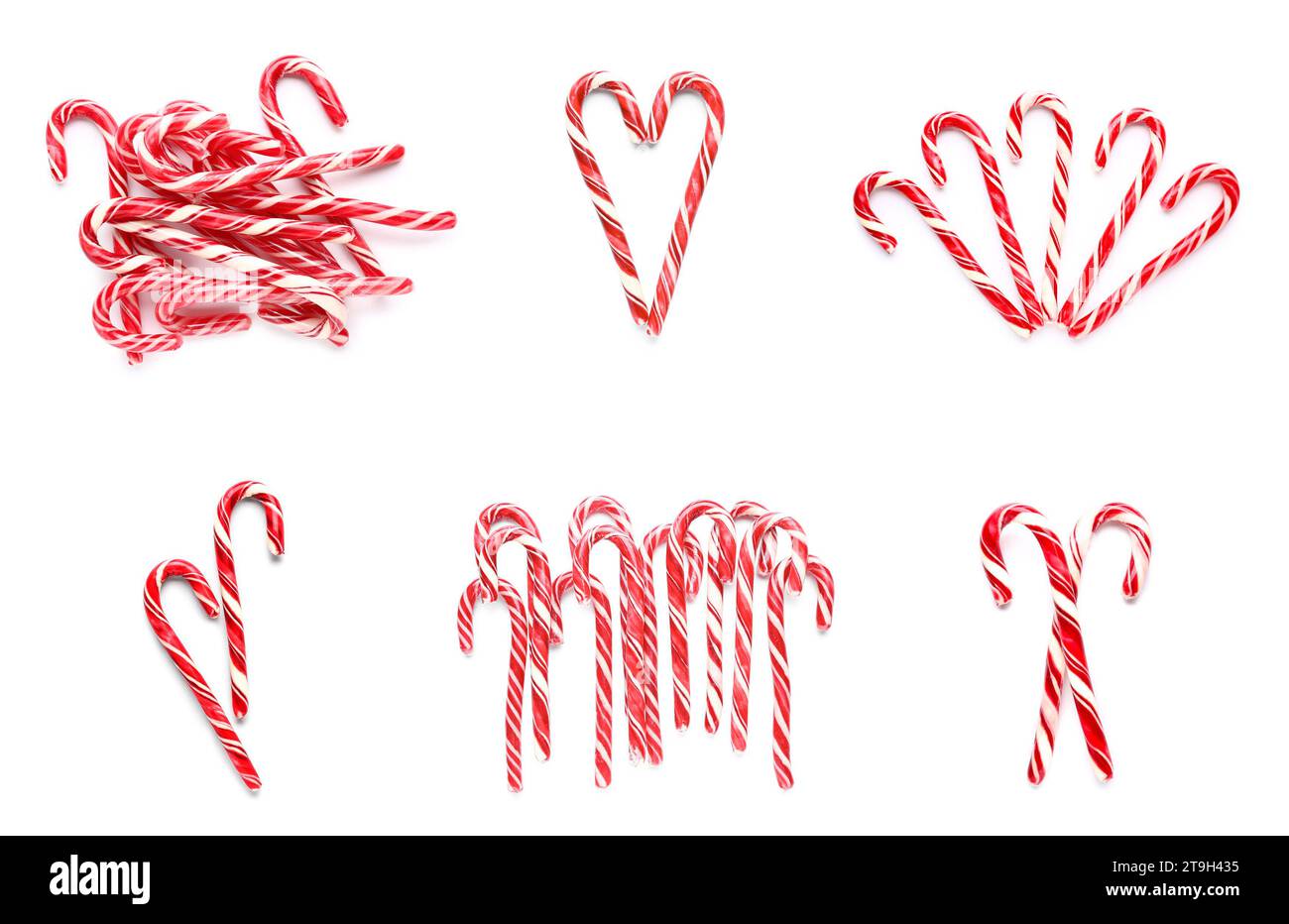 Candy canes set set Cut Out Stock Images & Pictures - Alamy