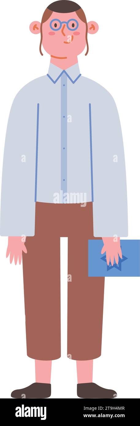 jewish male with torah book vector isolated Stock Vector Image & Art ...