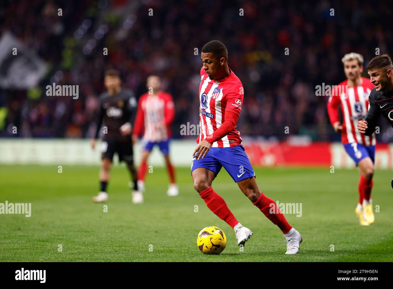 Samuel Lino of Atletico de Madrid in action during the Spanish League ...