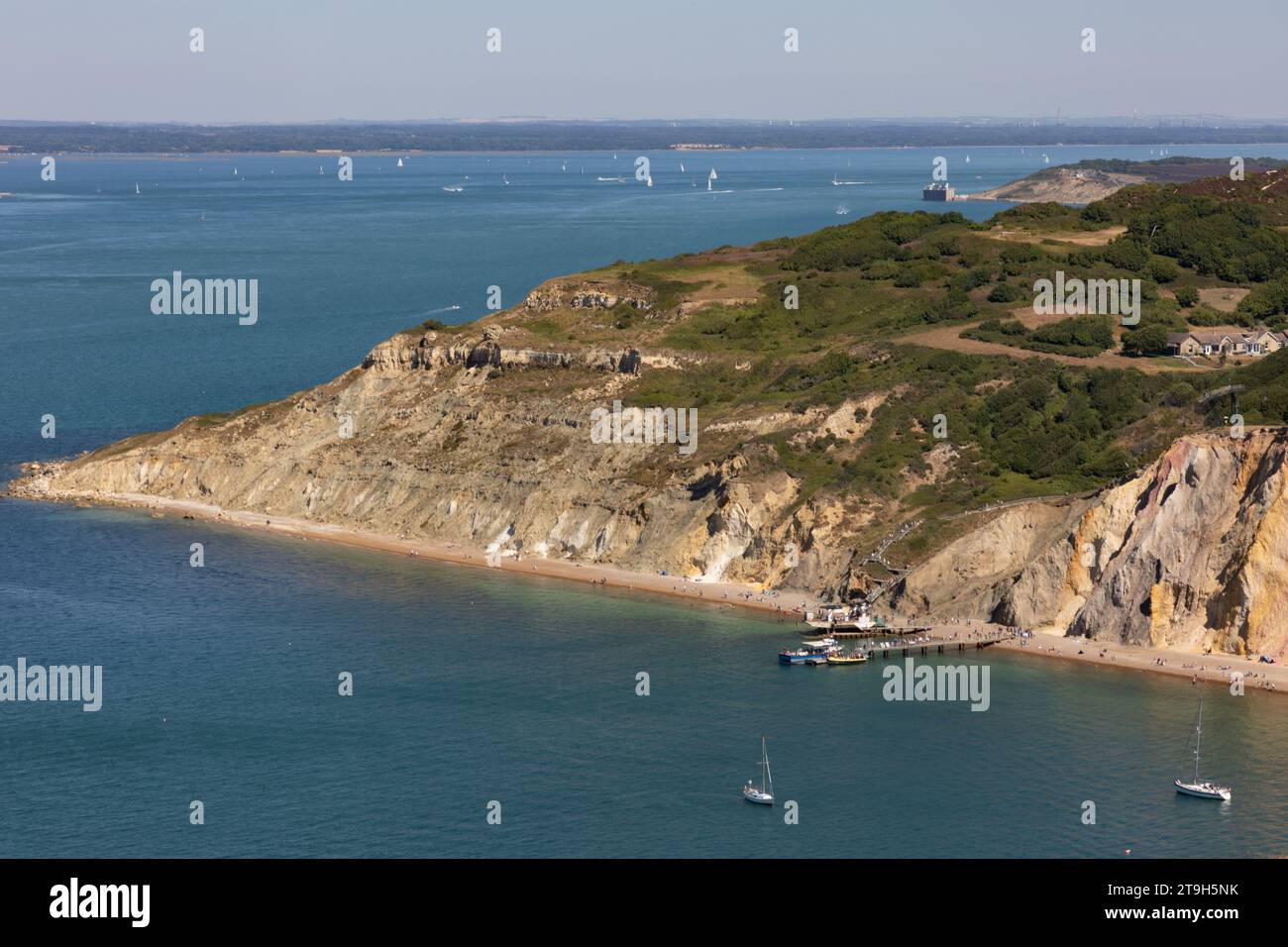 Alum Bay on the Isle of Wight, England Stock Photo - Alamy