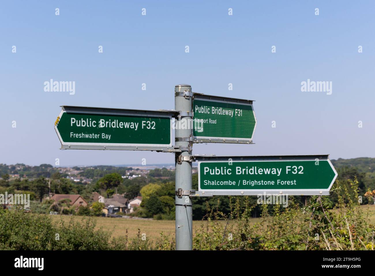 Public Bridleway signs on the Isle of Wight, England Stock Photo - Alamy