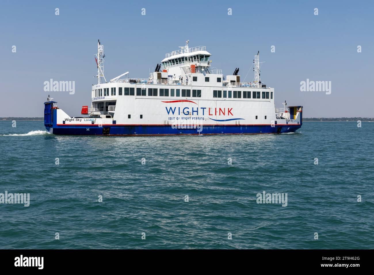 Isle of Wight Ferry crossing The Solent Stock Photo - Alamy