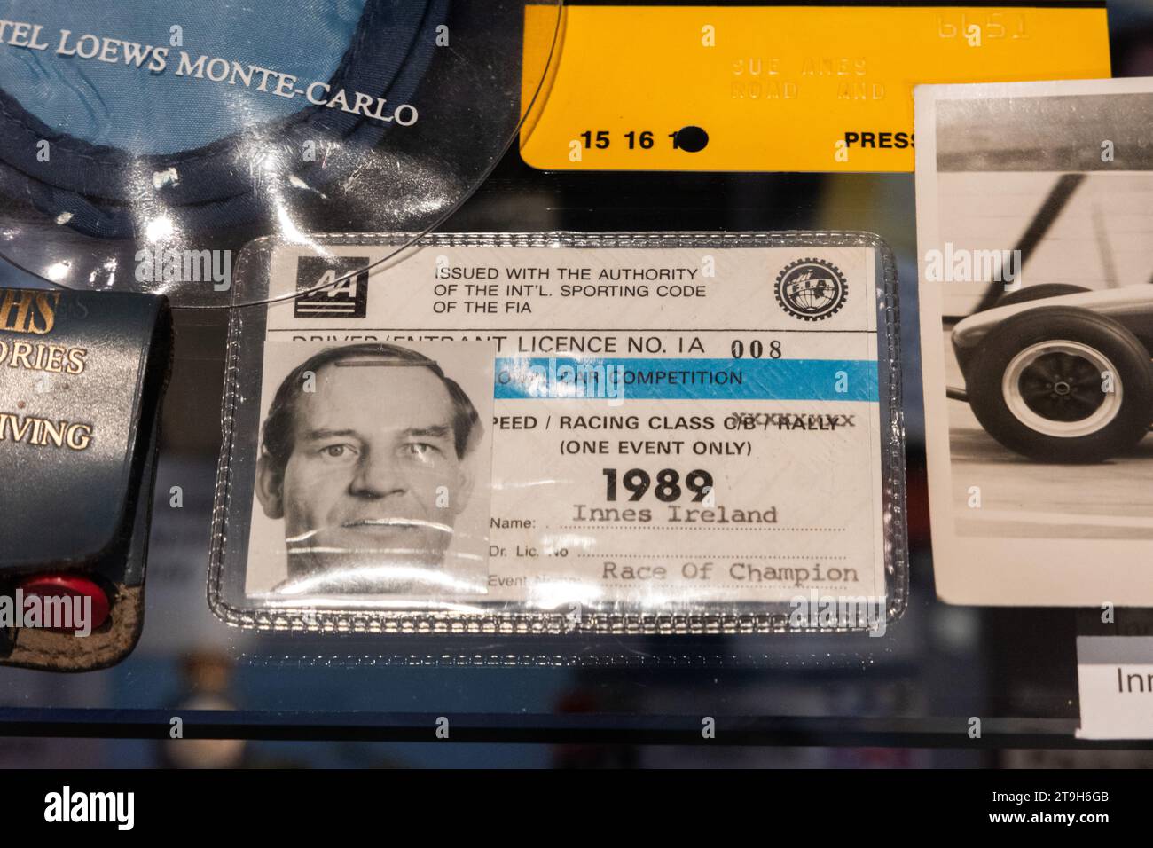 1989 FIA motorsport licence for British motor racing driver Innes ...