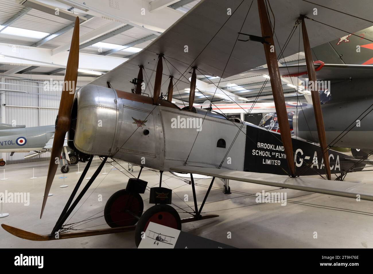 1913 Avro 504K biplane replica at Brooklands museum, Weybridge, Surrey ...