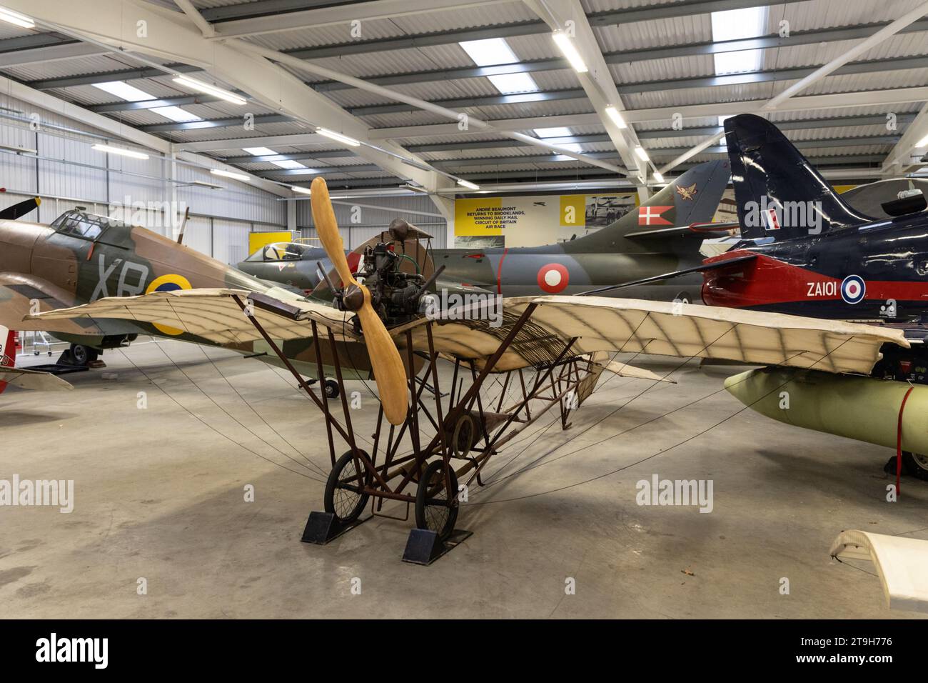 Replica 1907 Santos-Dumont Demoiselle aircraft at Brooklands museum ...