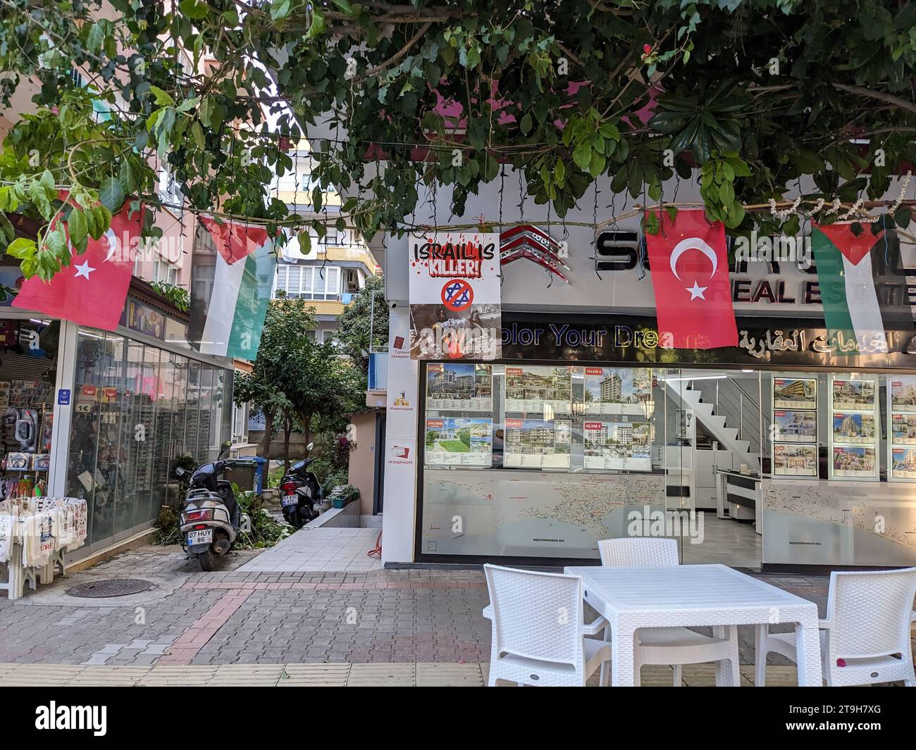 Turkey Alanya, anti israeli protests.Pro palestinian protests-anti ...