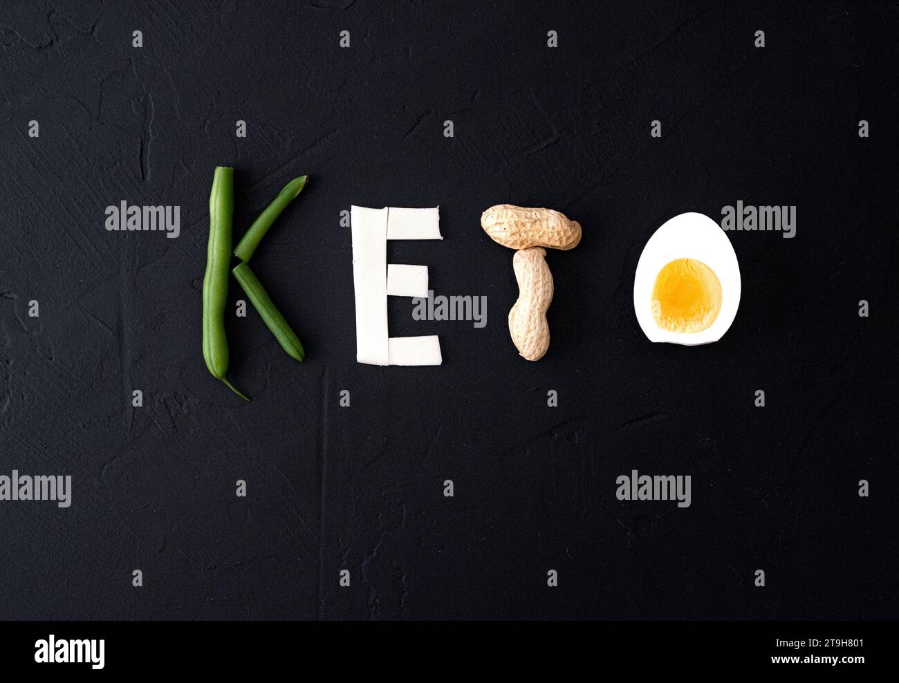 Keto word made from ketogenic food Stock Photo - Alamy