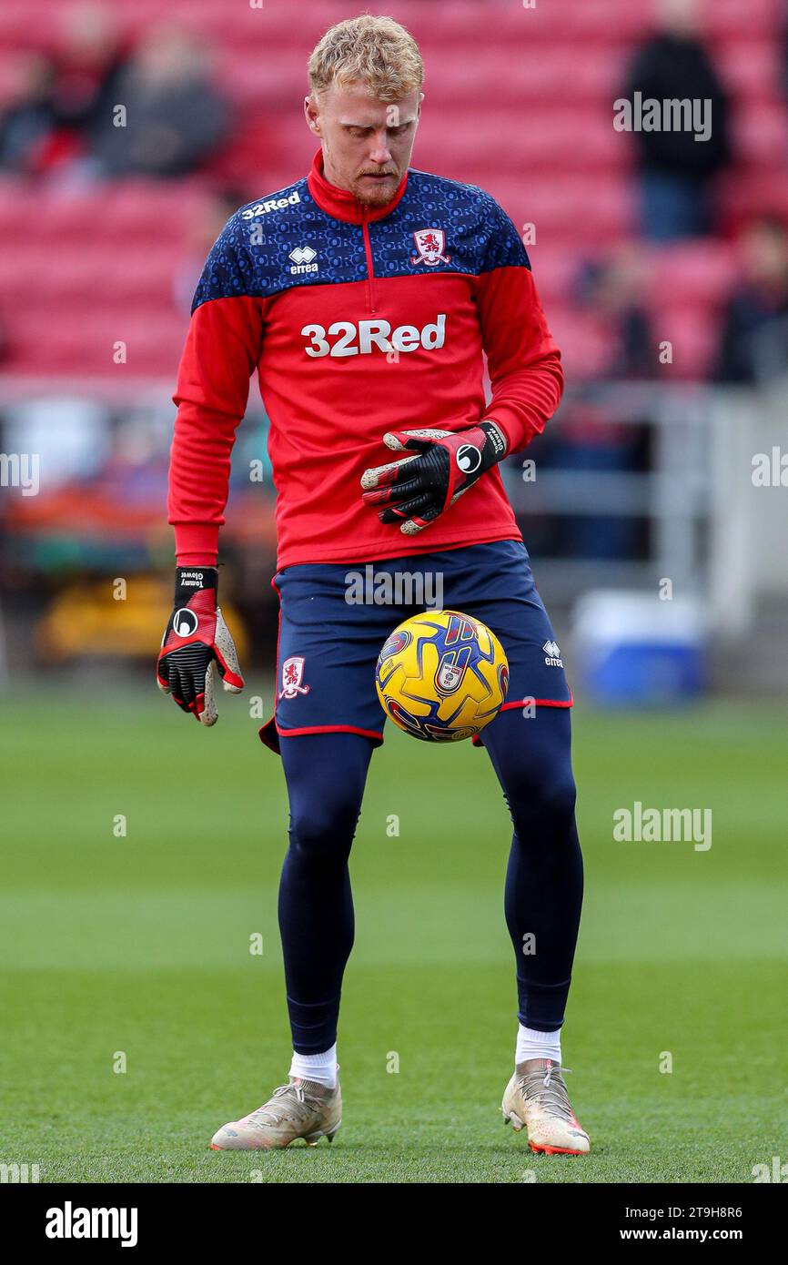 Tom Glover #23 of Middlesbrough during the warm up during the Sky Bet ...