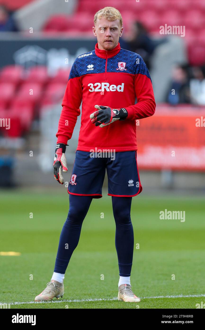 Tom Glover #23 of Middlesbrough during the warm up during the Sky Bet ...