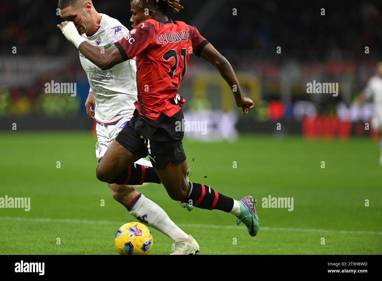 Samuel Chukwueze of AC Milan during the Italian Serie A football match ...