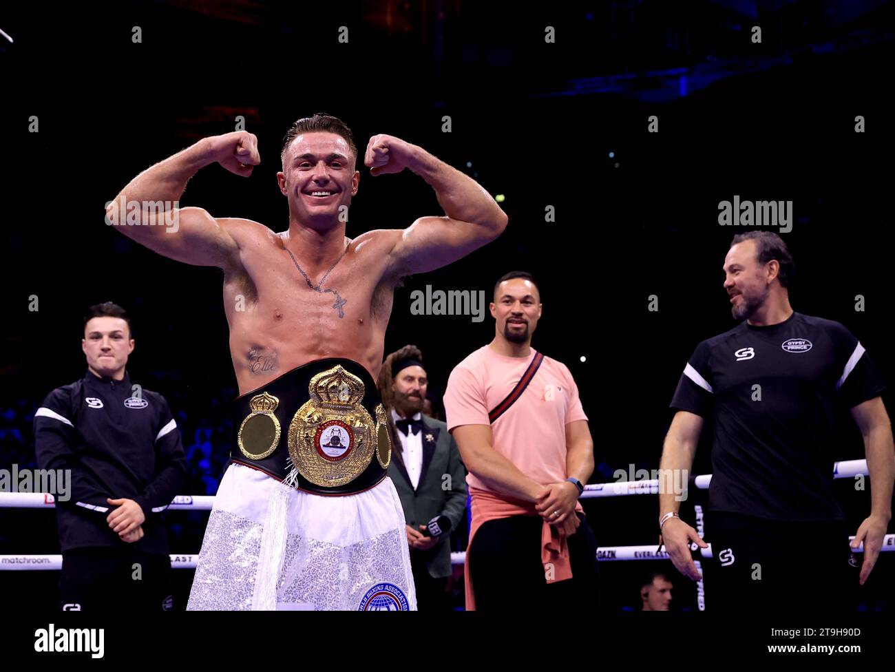 Paddy Donovan celebrates after winning his WBA Continental Welterweight ...