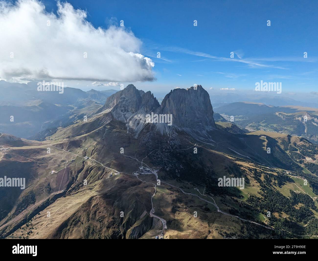 Beautiful landscape of Italian dolomites-with mountain meadows,lakes ...