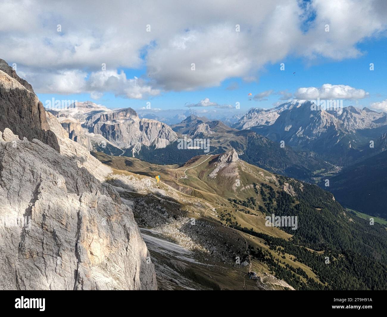 Beautiful landscape of Italian dolomites-with mountain meadows,lakes ...