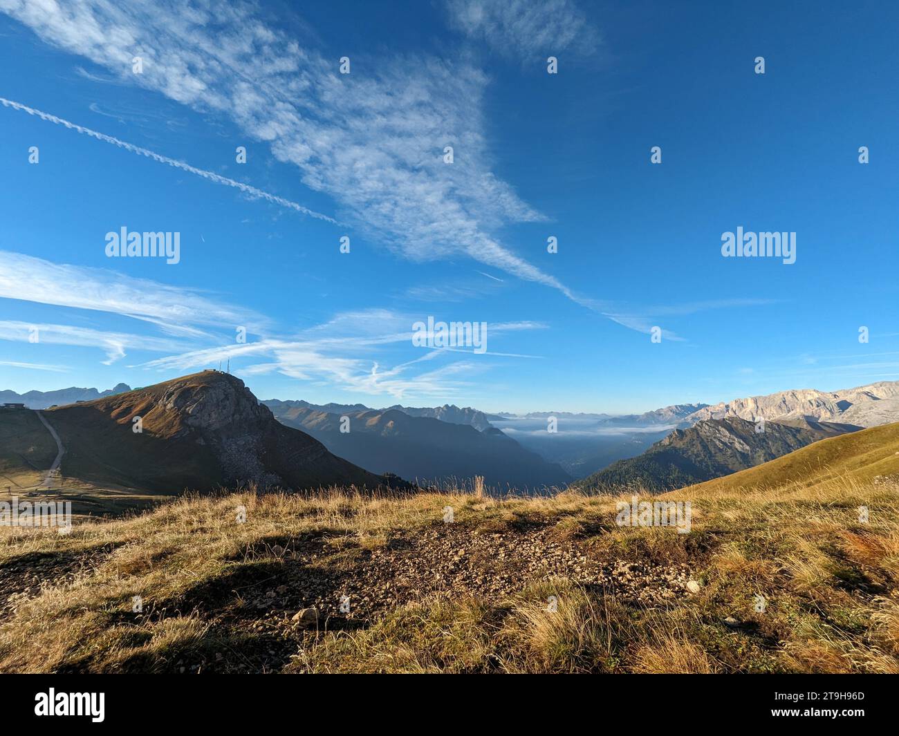 Beautiful landscape of Italian dolomites-with mountain meadows,lakes ...