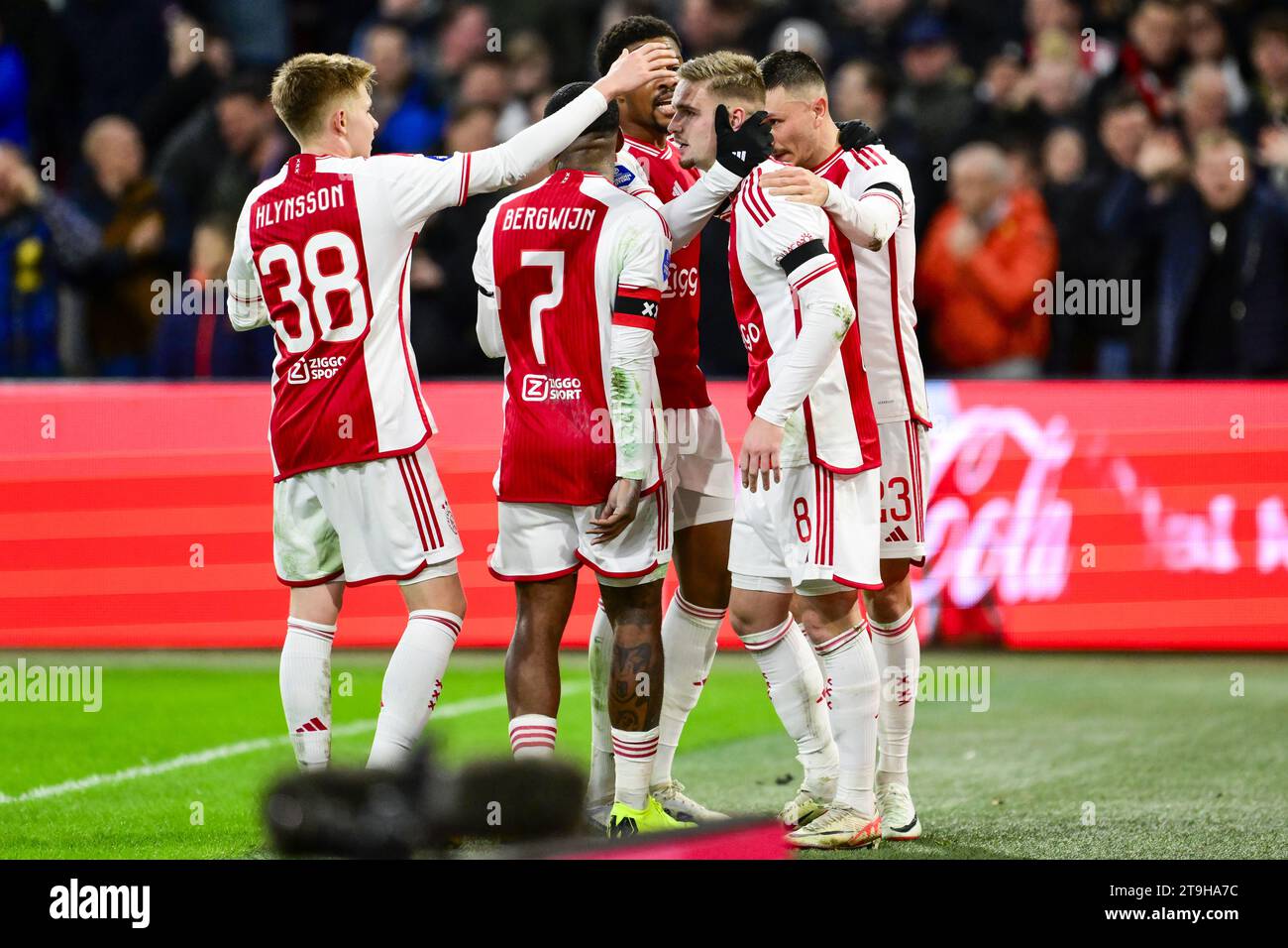 AMSTERDAM - Kenneth Taylor of Ajax celebrates the 5-0 during the Dutch ...