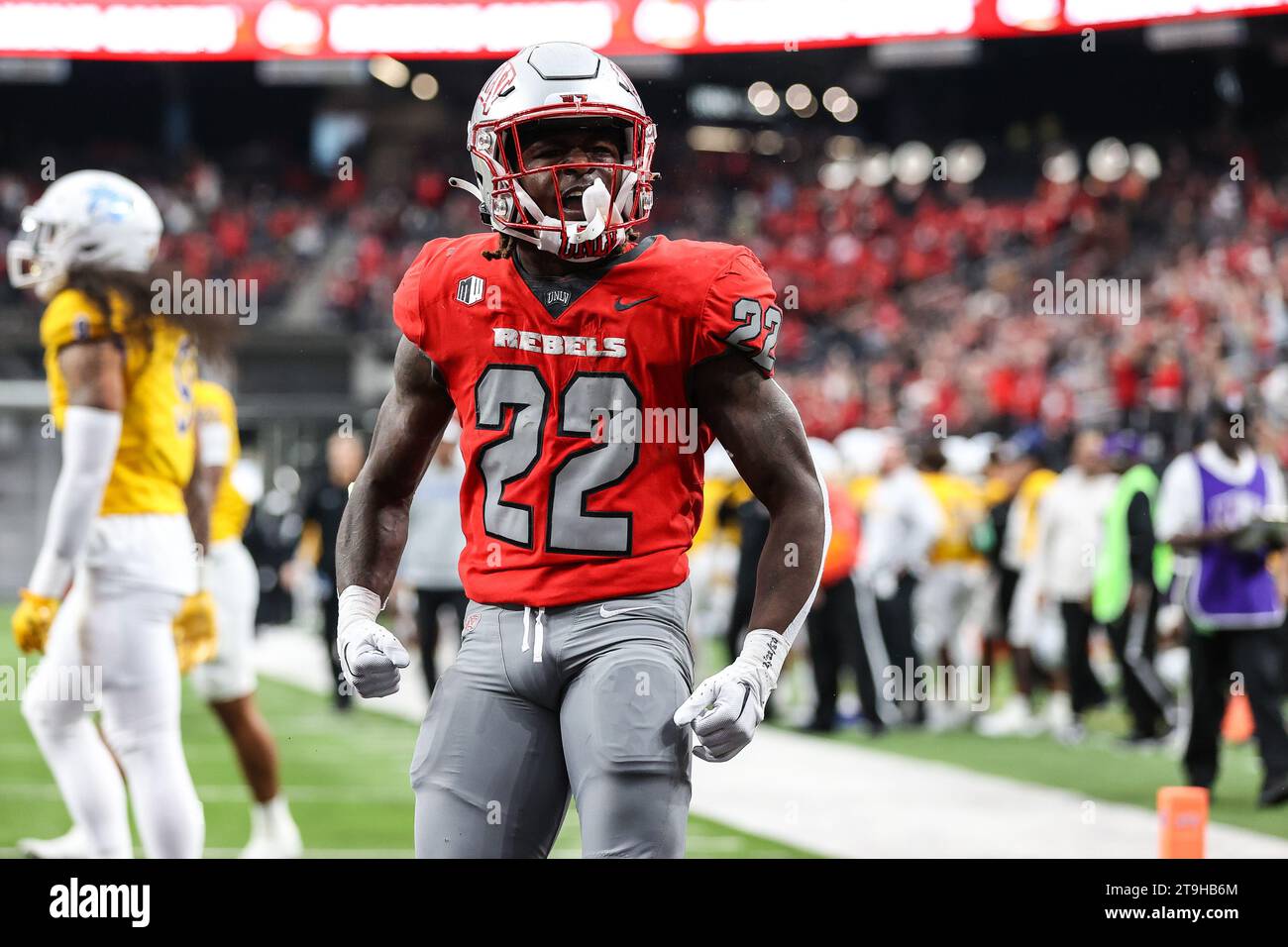 Las Vegas, NV, USA. 25th Nov, 2023. UNLV Rebels running back Jai'Den ...