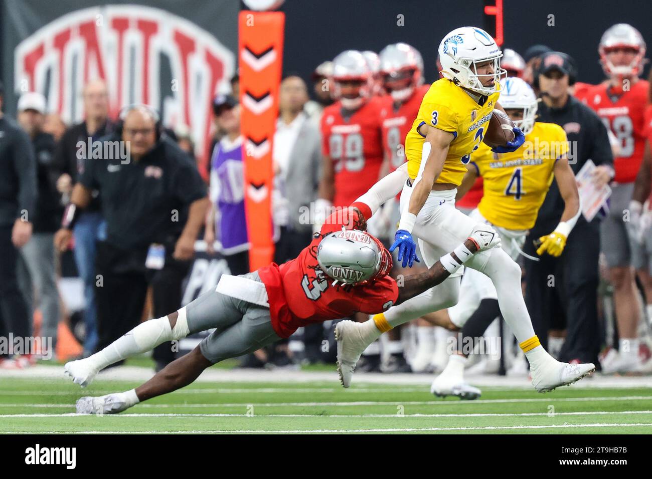Las Vegas, NV, USA. 25th Nov, 2023. San Jose State Spartans wide ...