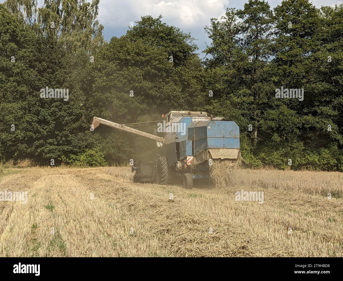 combine harvester Fortschritt E 512 panorama of czech small agriculture ...