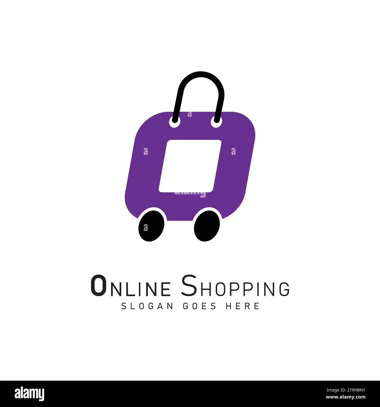 Letter O for Shopping Logo template, ecommerce icon. Alphabet O bag ...