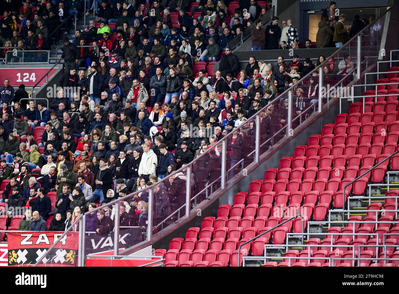 AMSTERDAM - An empty F-side during the Dutch Eredivisie match between ...