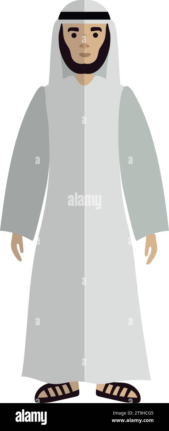 arab man with abaya vector isolated Stock Vector Image & Art - Alamy