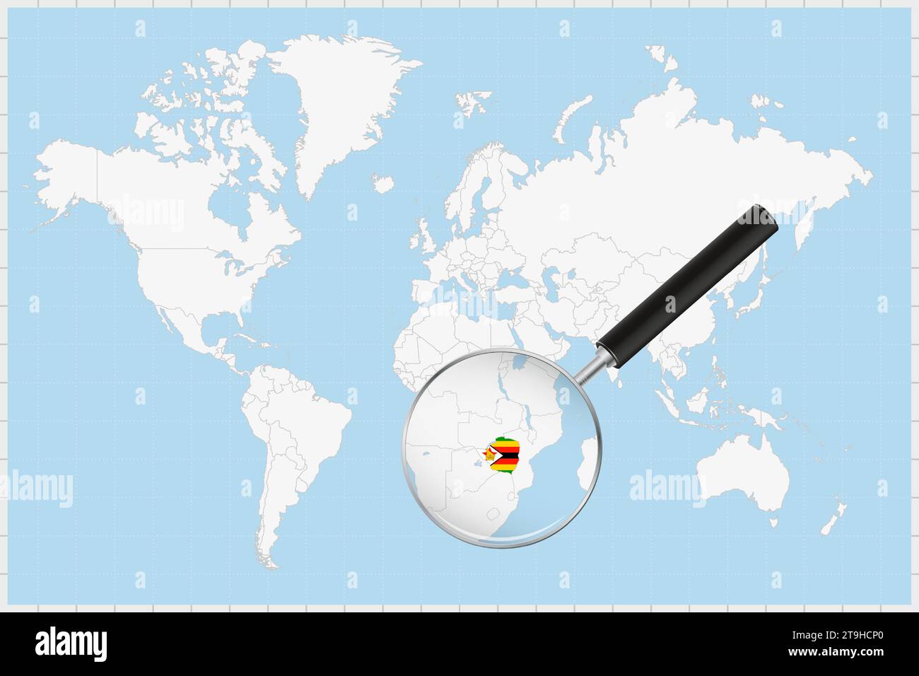 zimbabwe on a world map