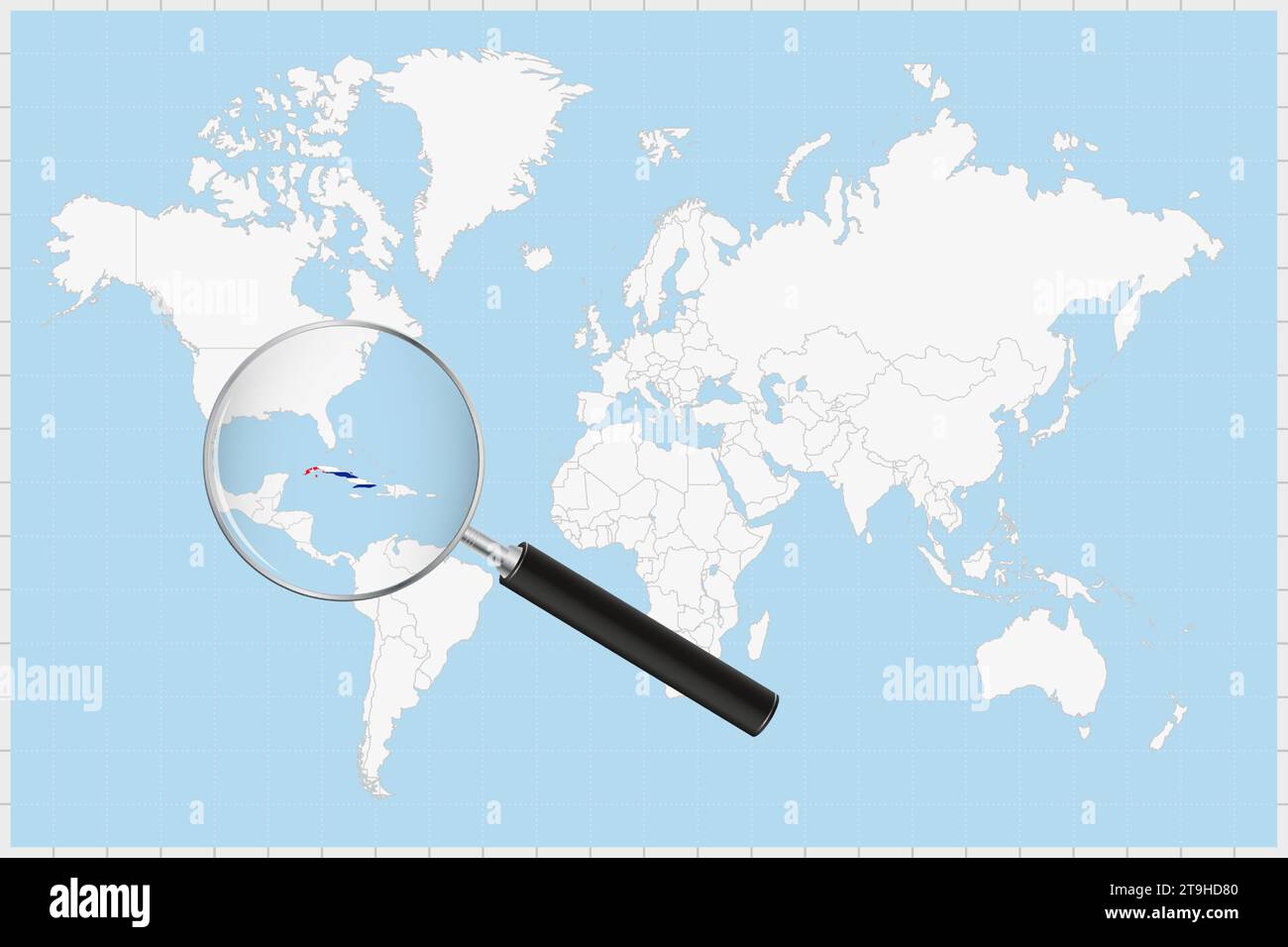cuba on global map