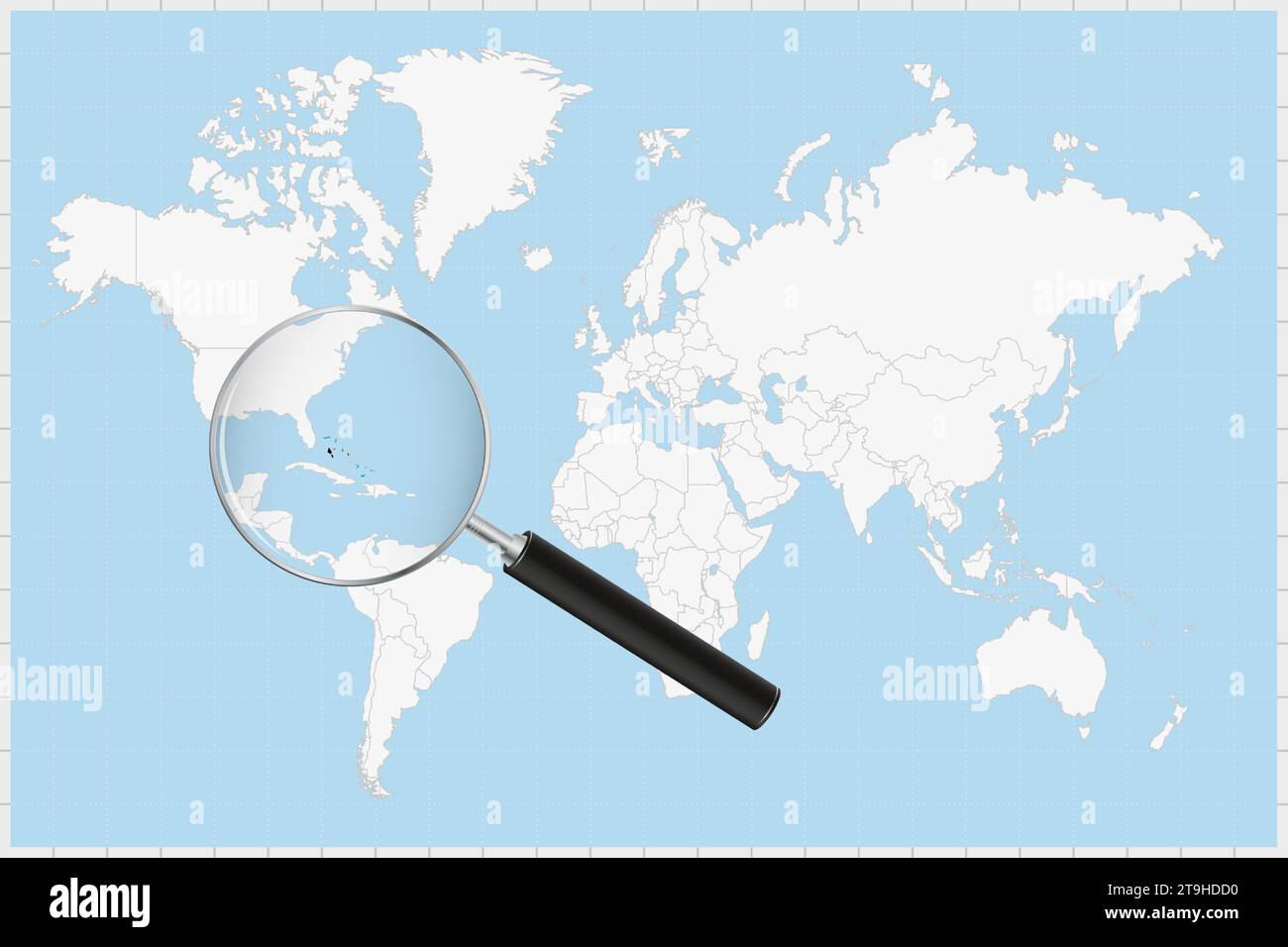 Bahamas map globe