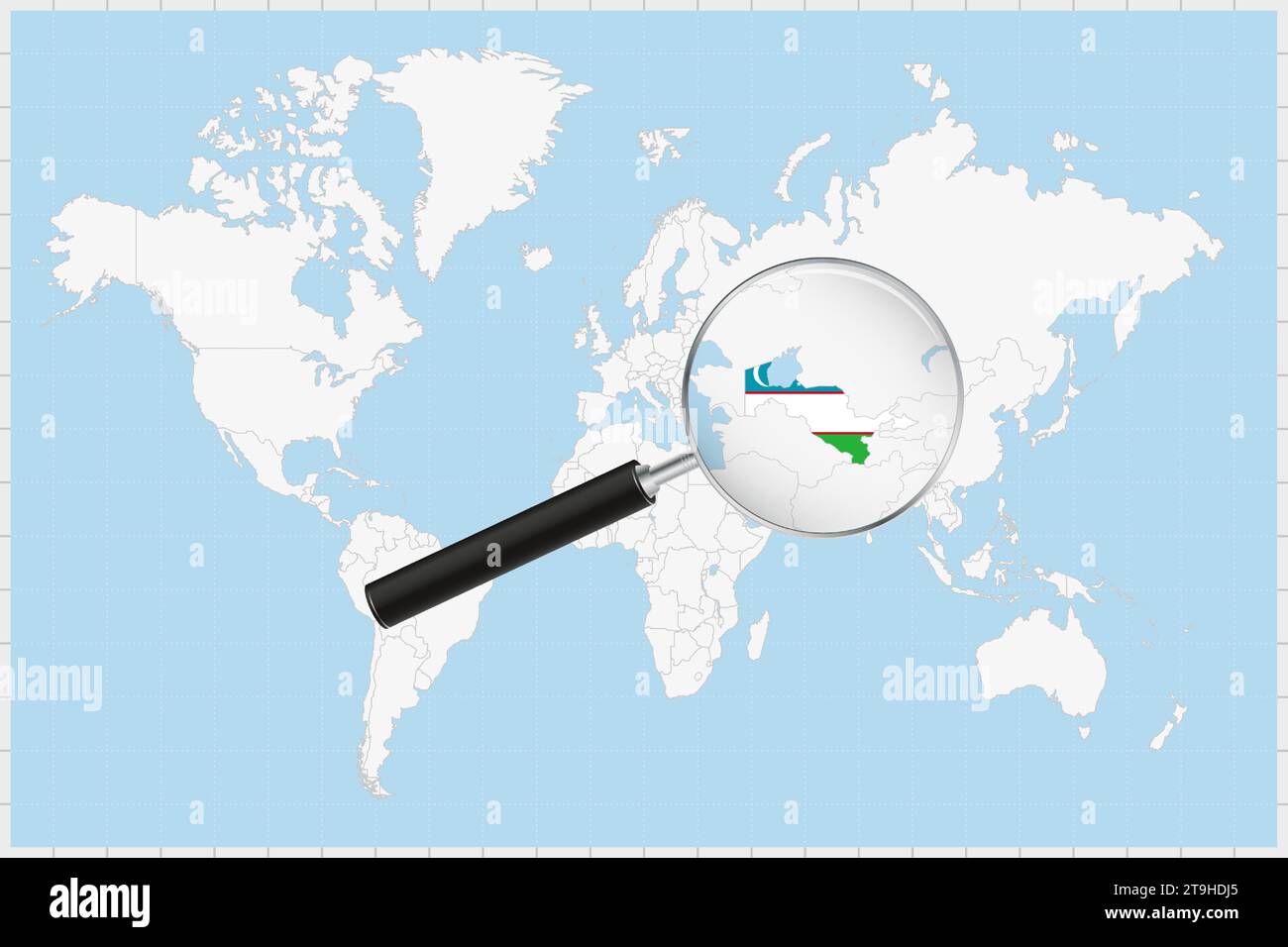 Uzbekistan world map