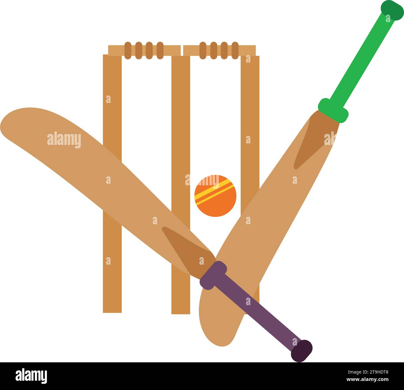 cricket bats and ball vector isolated Stock Vector Image & Art - Alamy