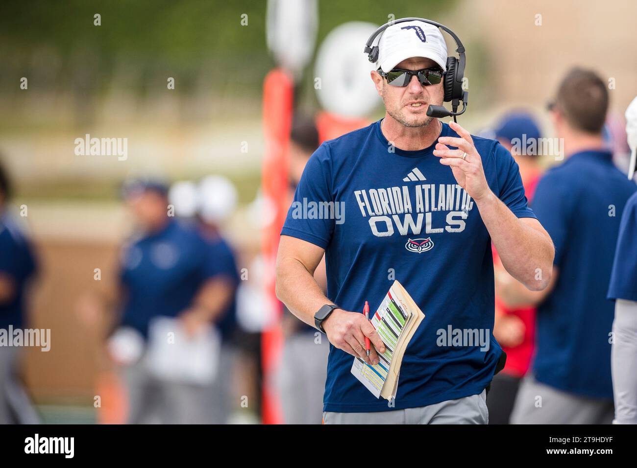 November 25, 2023: Florida Atlantic Owls head coach Tom Herman walks ...