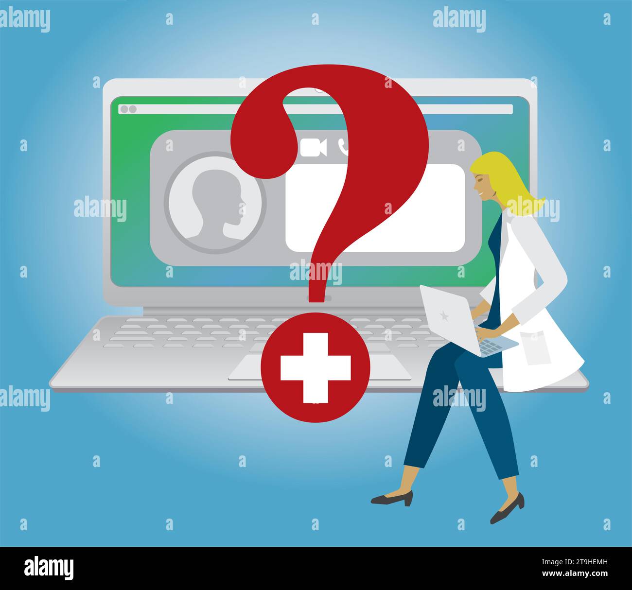 Woman teaching in computer Stock Vector Images - Alamy