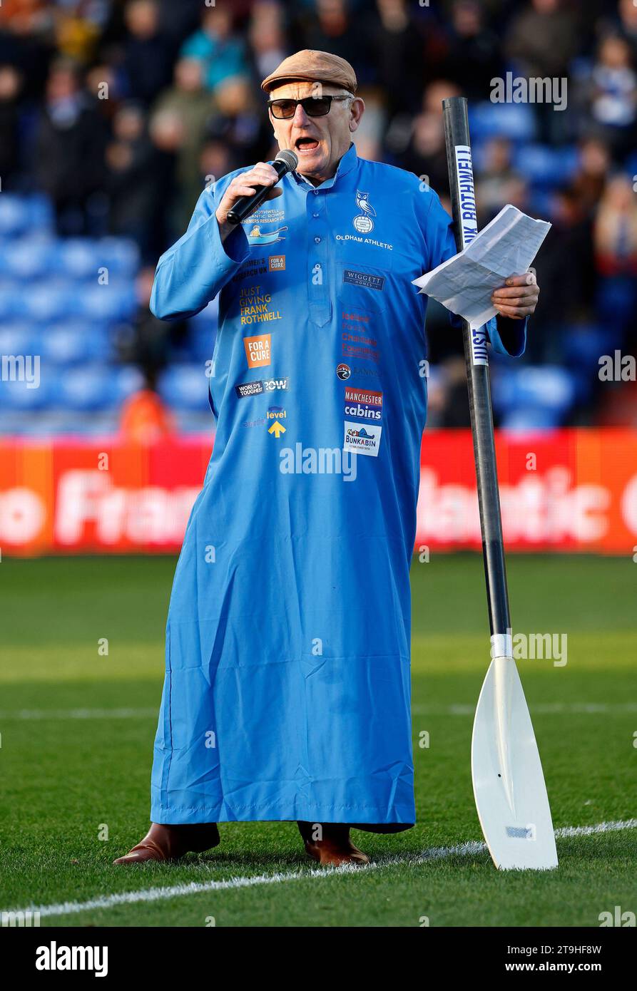 Frank Rothwell (Chairman) of Oldham Athletic Association Football Club ...