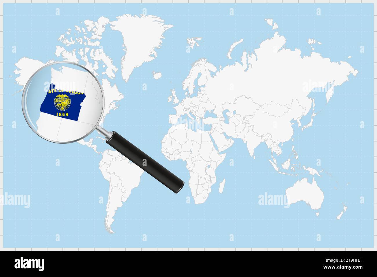 oregon on world map