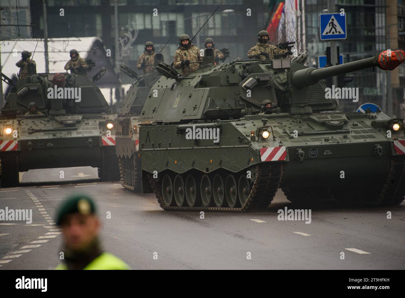 Vilnius, Lithuania. 25th Nov, 2023. Lithuanian army self-propelled ...