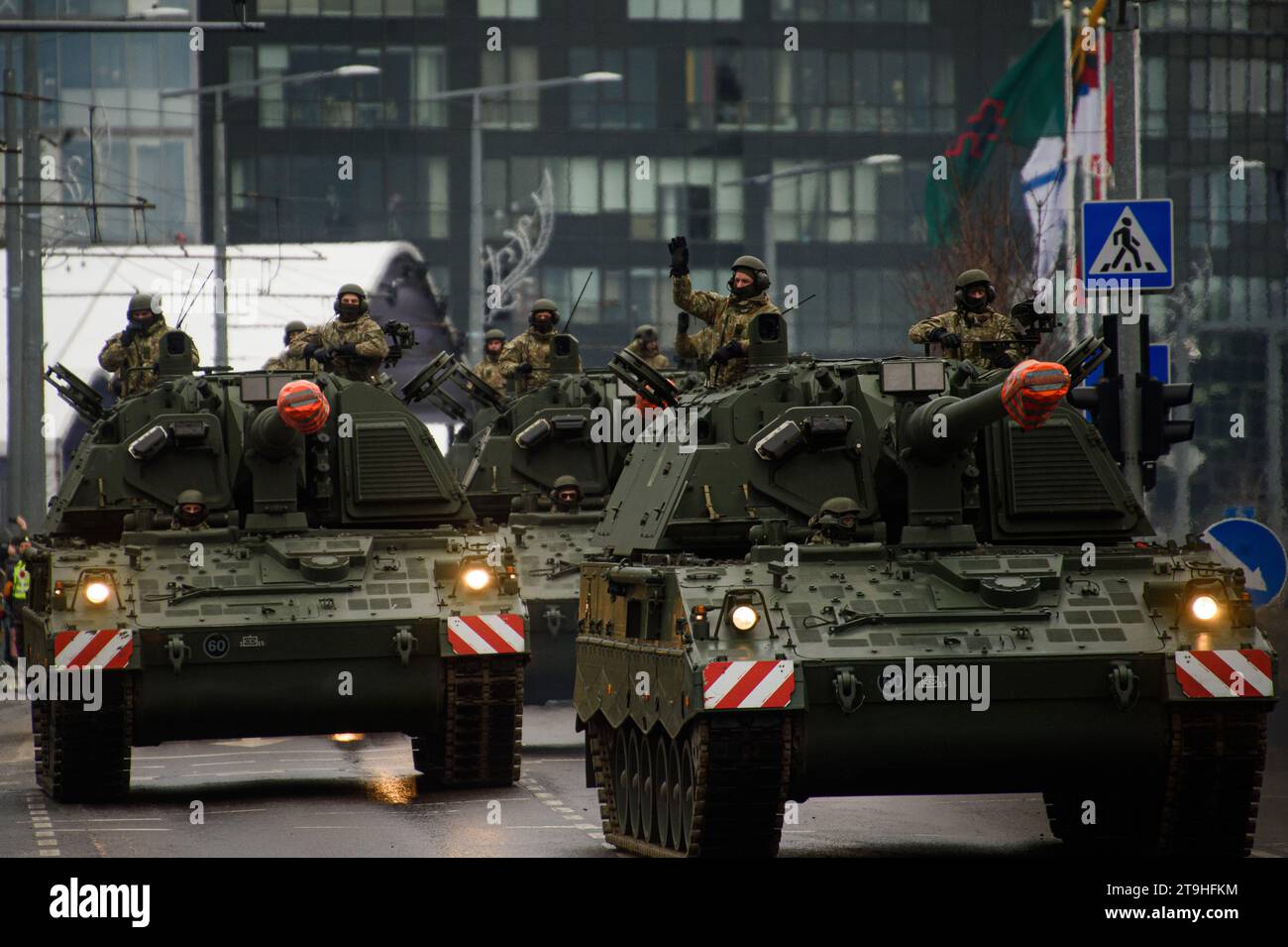 Vilnius, Lithuania. 25th Nov, 2023. Lithuanian army self-propelled ...