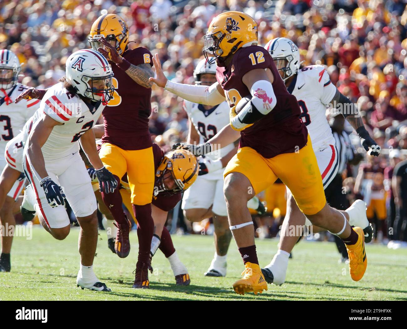 Tempe, Arizona, USA. 25th Nov, 2023. Tght end Jalin Conyers (12) of the ...